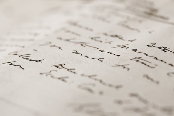 Hand-written letter stock image. Image of ancient, autograph - 4382009