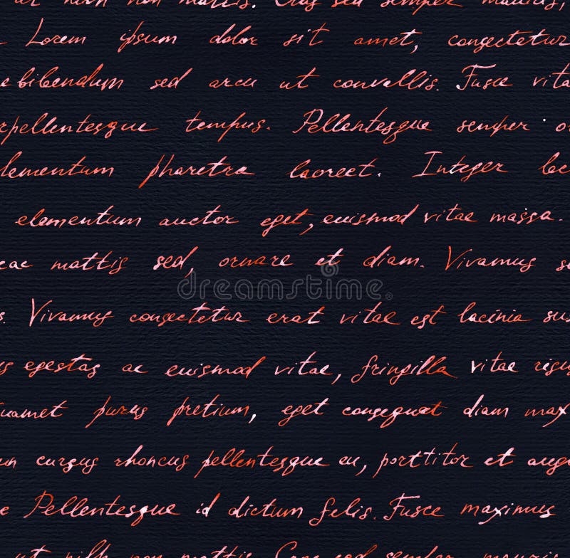 Vintage Hand Written Letter - Seamless Text. Repeating Pattern ...