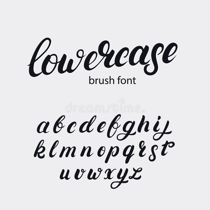 Hand Written Lowercase Alphabet. Stock Vector - Illustration of ...