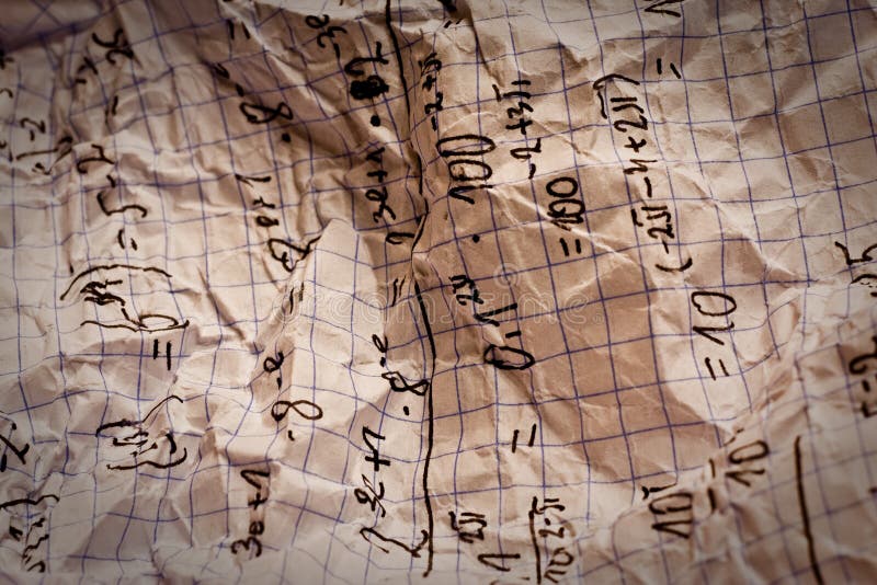 Hand Written Mathematical Formulas Stock Photo - Image of homework ...