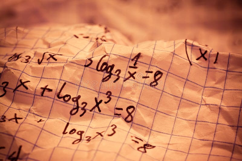 Hand Written Mathematical Formulas Stock Photo - Image of education ...