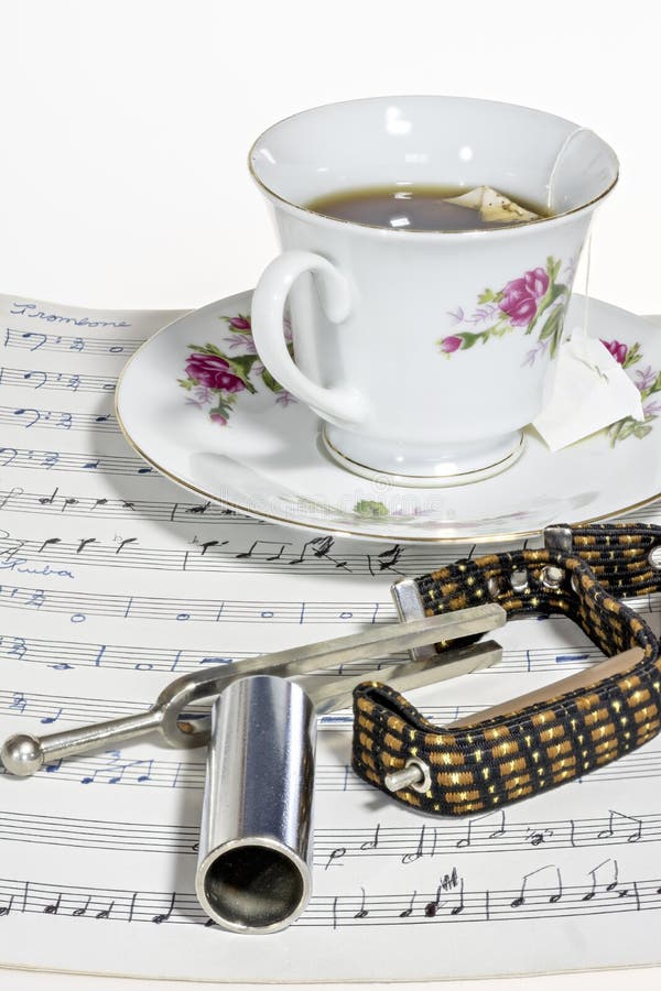 Hand Written Music with a Cup of Tea Stock Photo - Image of paper ...