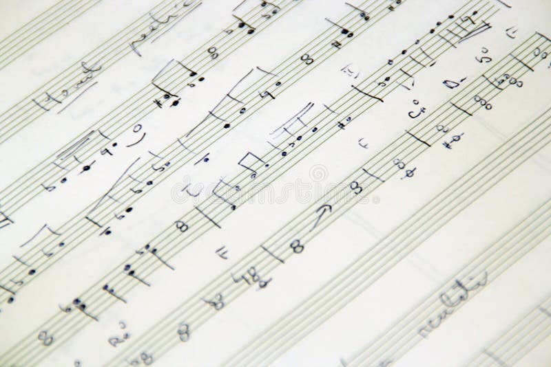 Hand-written music score stock photo. Image of musical - 22797476