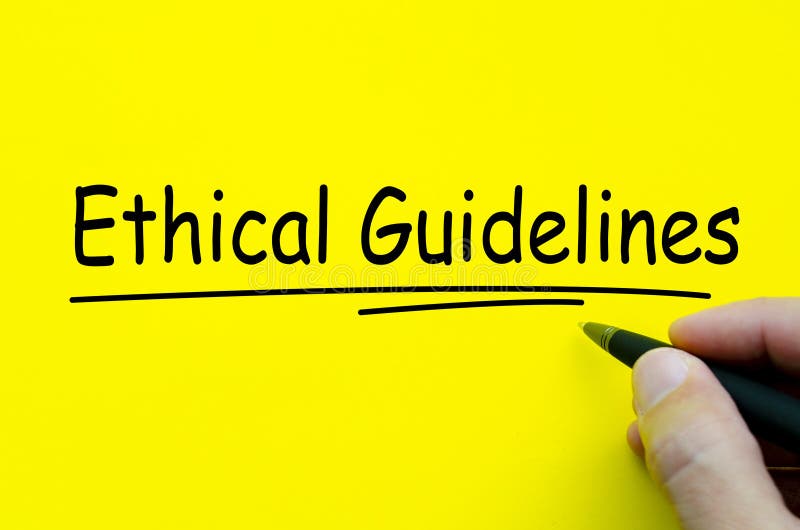 Hand Written Text about Ethical Guidelines on Yellow Notepad Stock ...