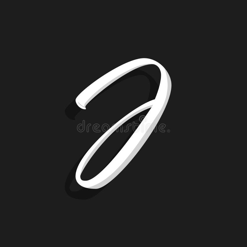 Vector Handwritten Logo Letter J Stock Vector - Illustration of shape ...