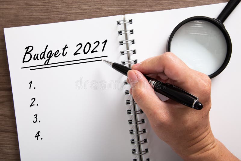 Hand Writting BUDGET 2021 . Planning Notes Writing Concepts Stock Photo ...