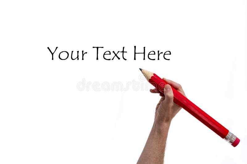 Pencil with Copy Space Isolated on a White Background. Stock Photo ...