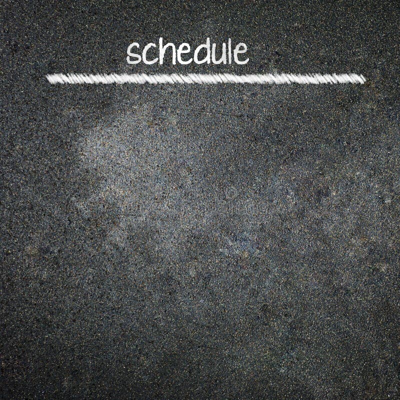 Hand Writting Schedule on Blackboard Stock Photo - Image of date ...