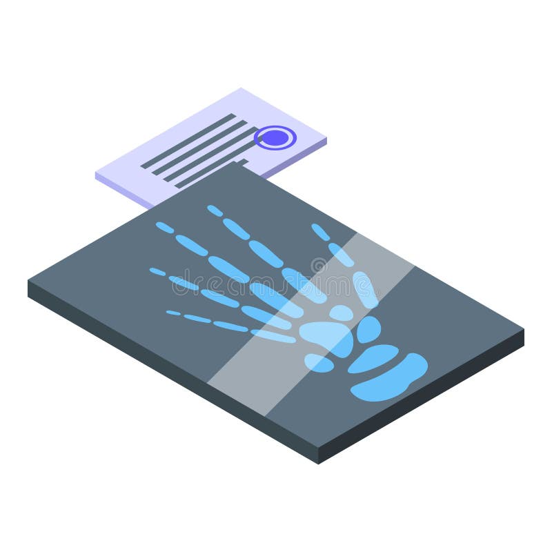 Hand Xray Image Icon Isometric Vector. Body Radiology Stock ...