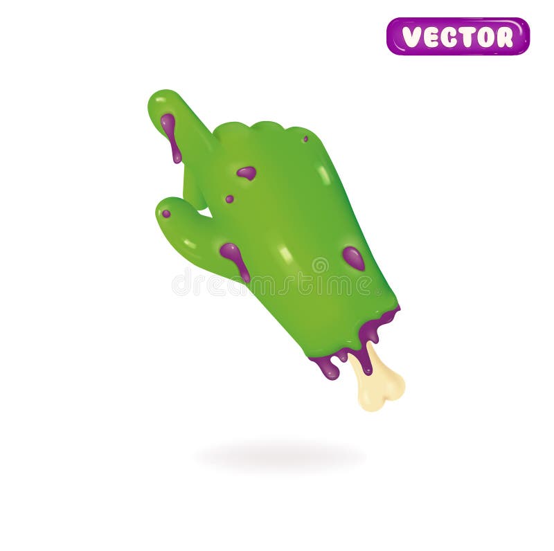 Hand Zombie Finger Pointer. Realistic 3d Design. Different Hand ...