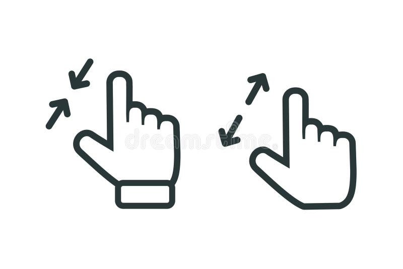 Hand Zoom Icon. Illustration Vector Stock Vector - Illustration of ...
