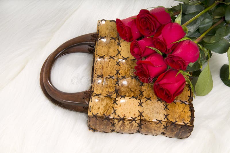 Handbag stock photo. Image of roses, handbag, composition - 11403166