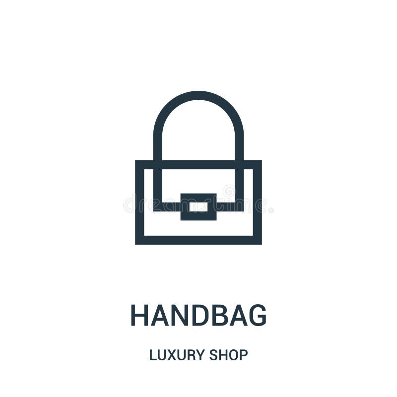 Handbag Icon Vector from Luxury Shop Collection. Thin Line Handbag ...