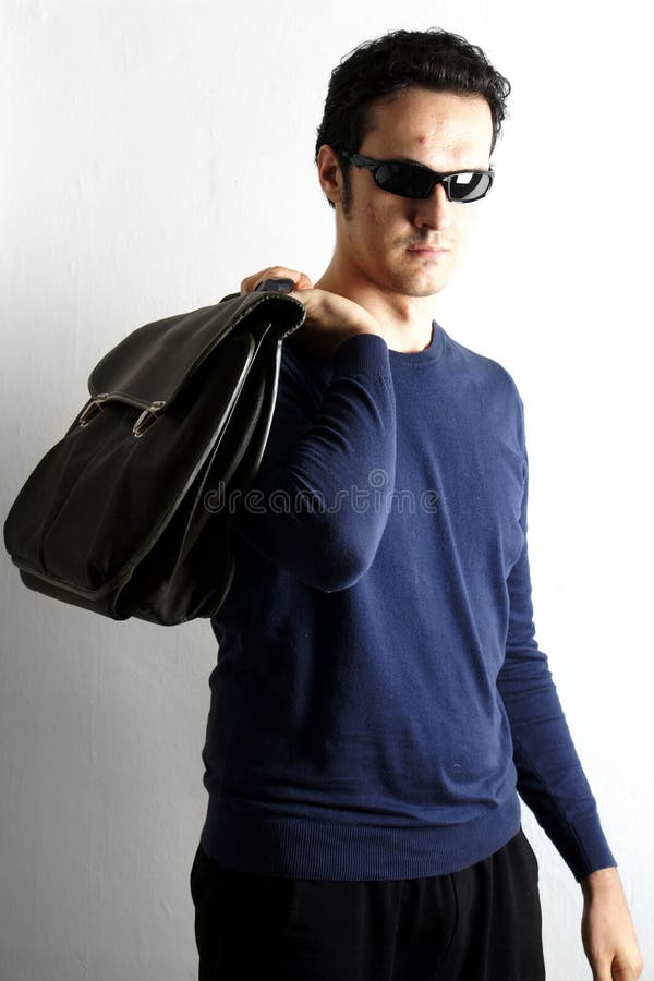 Handbag stock photo. Image of model, modern, male, cool - 50439086