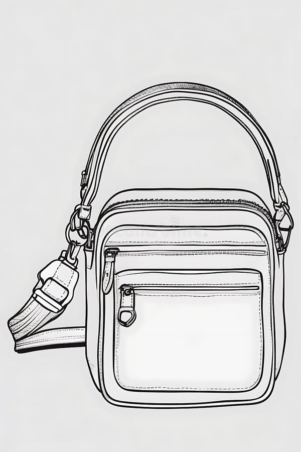 Handbag Stylish Sketch Illustration Stock Illustration - Illustration ...