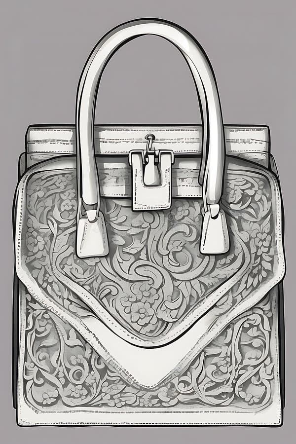Handbag Stylish Sketch Illustration Stock Illustration - Illustration ...