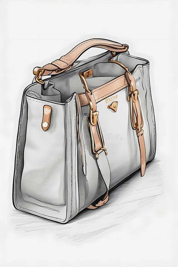 Handbag Stylish Sketch Illustration Stock Illustration - Illustration ...