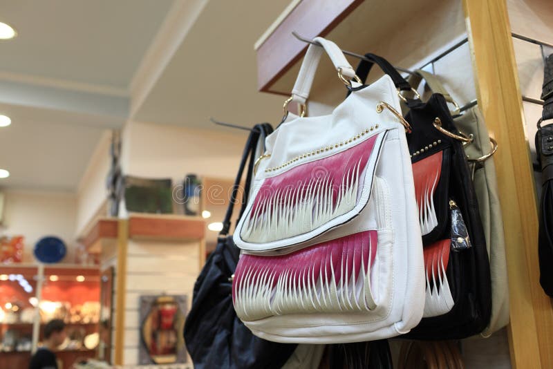 Handbags in store stock image. Image of accessory, color - 27409469