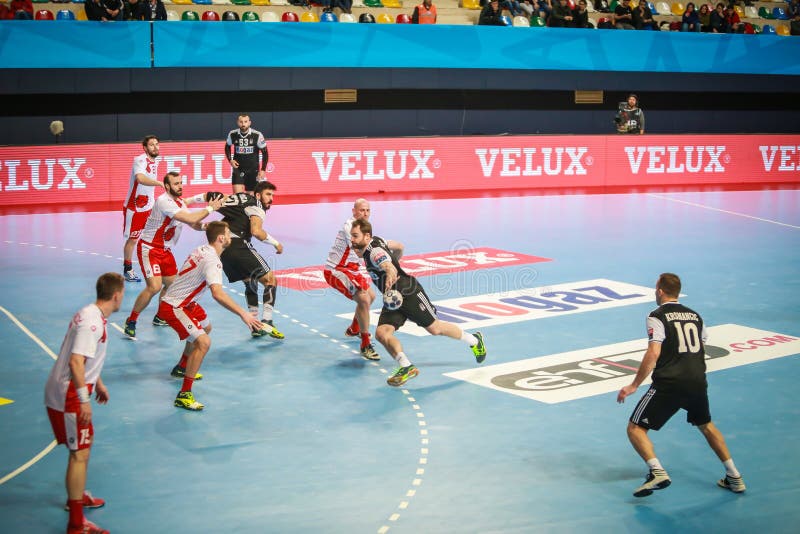 Handball fotografia stock editoriale. Immagine di mano - 86144798