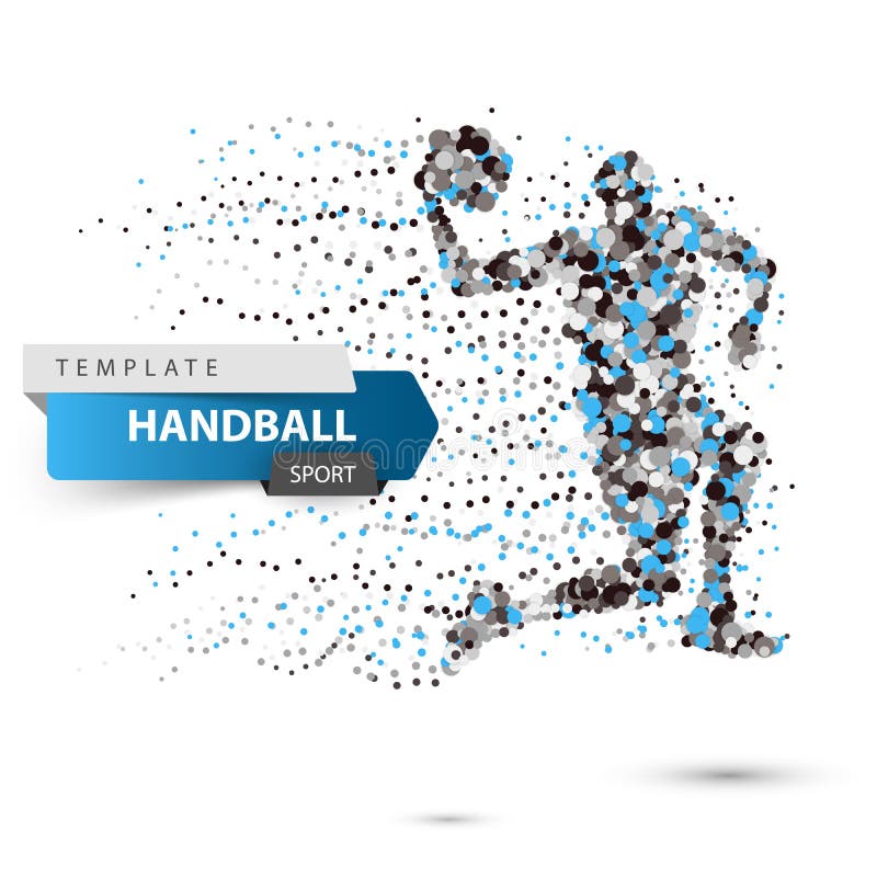 Handball Dot Illustration on the White Background. Stock Vector ...