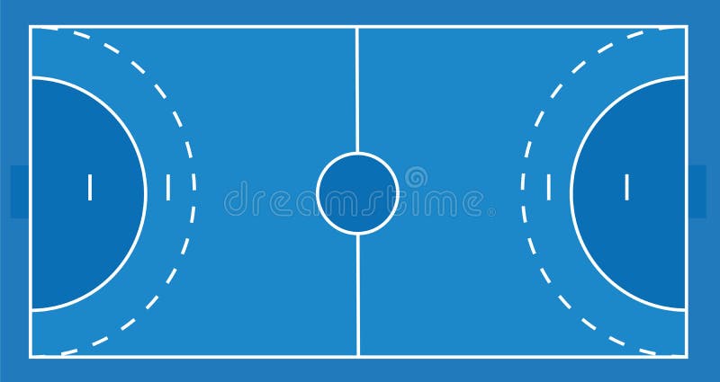 Quadra De Handebol 3d Handball Field Top View Stock Illustrations