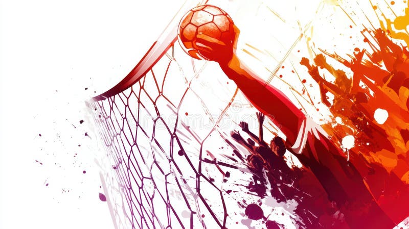 Handball Game Illustration stock illustration. Illustration of digital ...