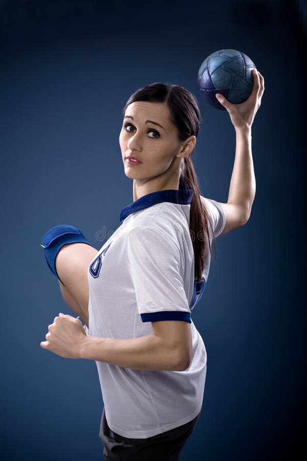 Handball girl stock photo. Image of active, people, woman - 13735832