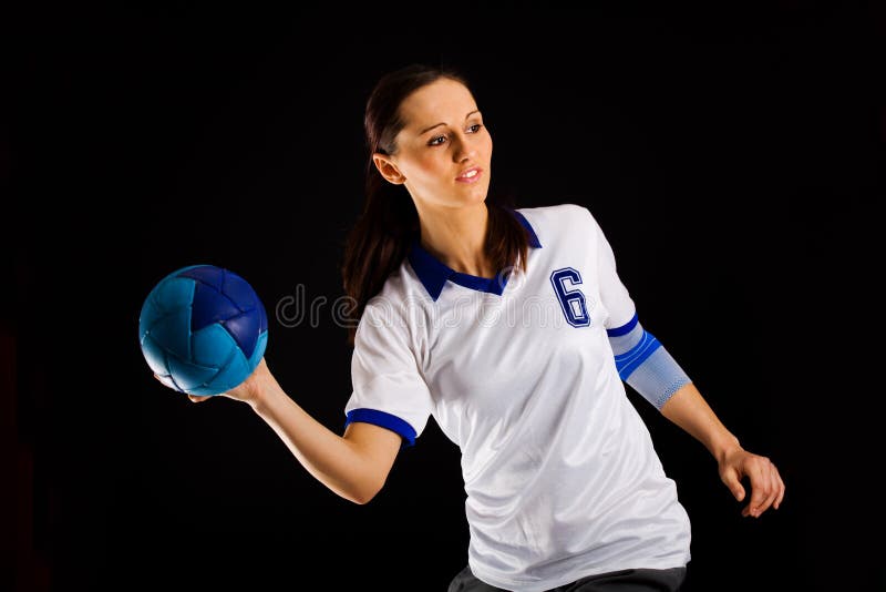 Handball girl stock photo. Image of ball, people, handball - 9220078