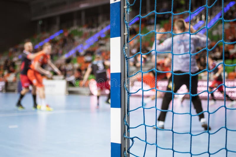 Handball goal in gym stock photo. Image of handball, goal - 44954208
