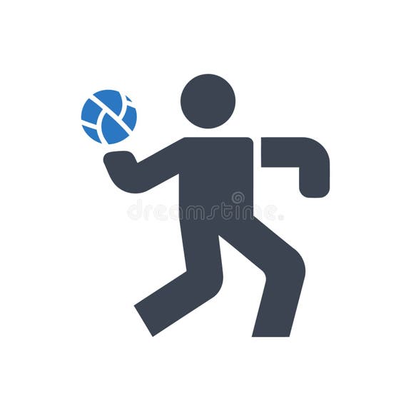 Handball Icon stock vector. Illustration of symbol, game - 375316453