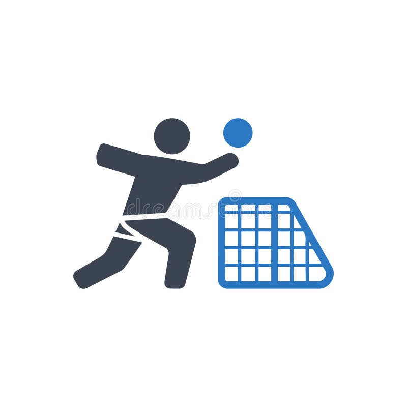 Handball Icon stock vector. Illustration of goal, symbol - 374474497
