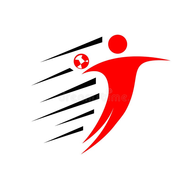 Handball Logo Team. Abstract Silhouette of Player Handball Vector Sign ...