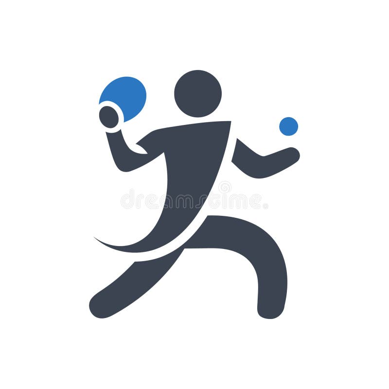 Handball Player Icon stock vector. Illustration of handball - 374473754