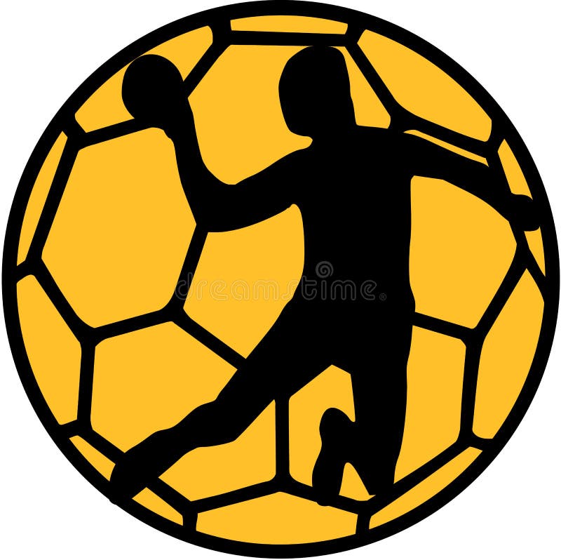 Handball Player Ball Set stock vector. Illustration of symbol - 92976152