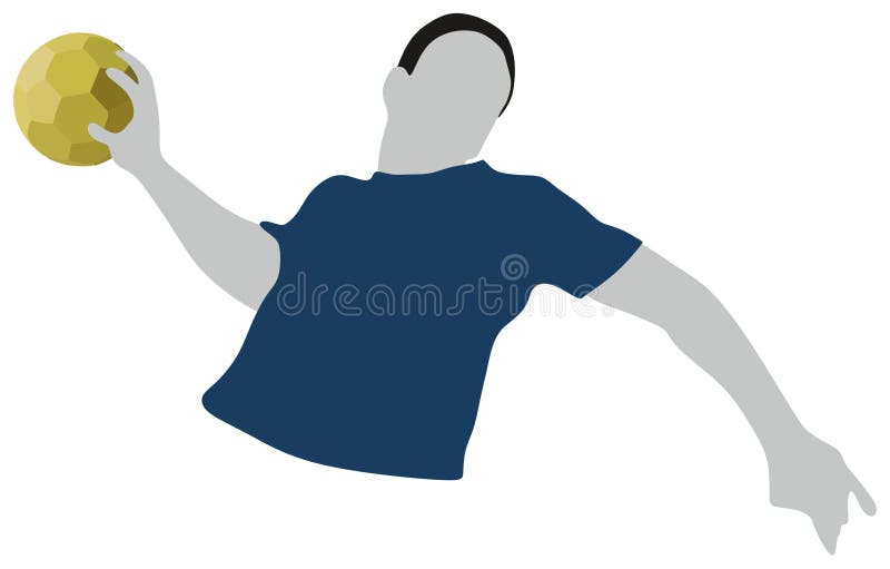 Handball Sportlerin Action-Karikatur Grafik-Vektor Vektor Abbildung ...