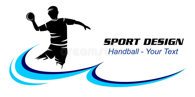 Handball Sport Logo in Vector Quality. Stock Vector - Illustration of ...