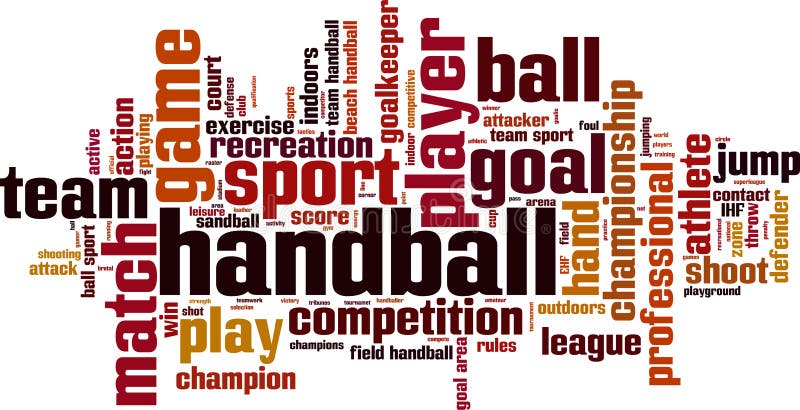 Handball word cloud stock vector. Illustration of outdoors - 148368620
