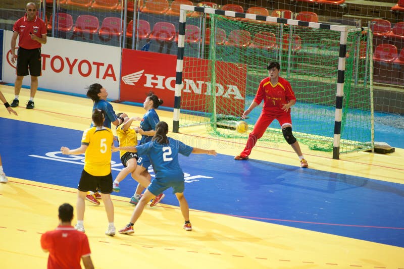 Handballsport. redaktionelles stockbild. Bild von jugendlich - 35157564