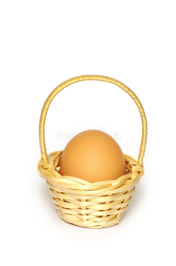 Handbasket from egg 1 stock image. Image of handmade, handicraft - 6603055