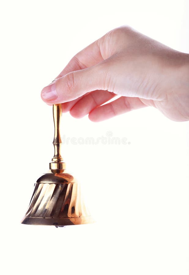 Handbell stock photo. Image of brass, call, hand, tinkle - 17187908