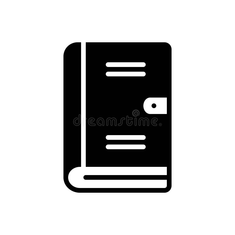 Black Solid Icon for Handbook, Album and Catalog Stock Vector ...