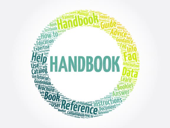 Handbook Word Cloud Collage, Concept Background Stock Illustration ...