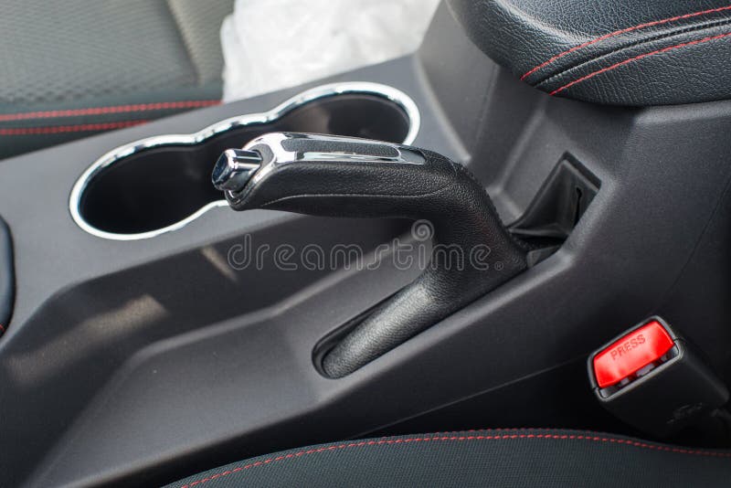 Handbrake lever car stock photo. Image of ethnicity, motor - 68858314