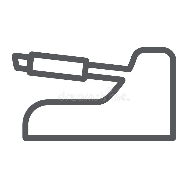 Handbrake Line and Glyph Icon. Car Brake Handle Vector Illustration ...