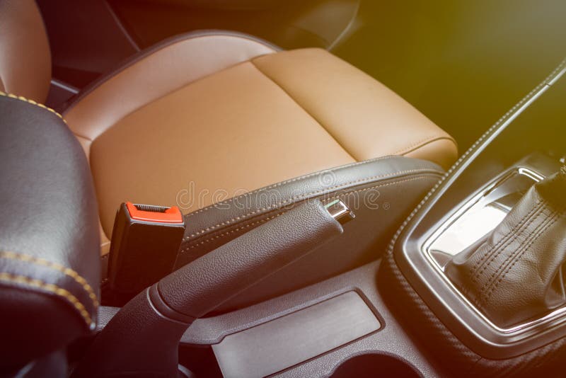 Die Handbremse Im Autoteil Automobilbremsanlagen Stockbild - Bild von ...