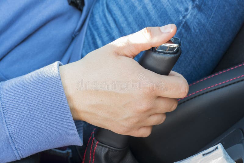 Handbremse eines Autos stockbild. Bild von bremse, bequemlichkeit ...