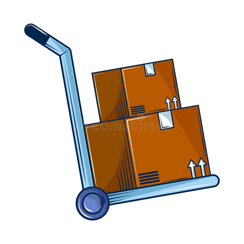 Handcart Boxes Stock Illustrations – 274 Handcart Boxes Stock ...