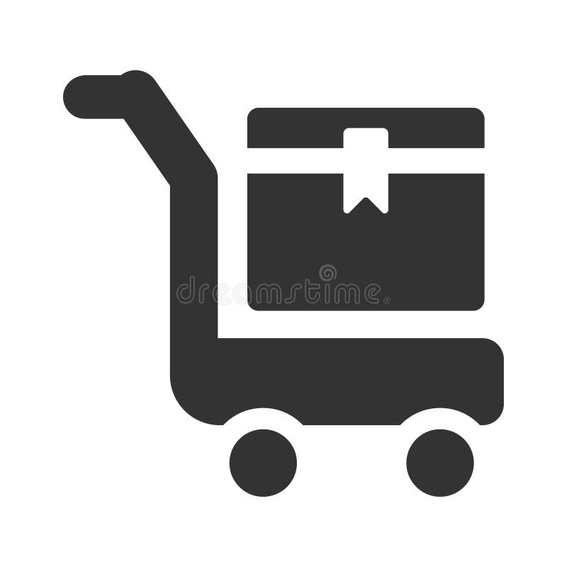 Handcart icon stock vector. Illustration of symbol, handcart - 330713414