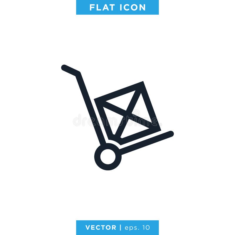 Handcart Icon Vector Logo Design Template Stock Vector - Illustration ...
