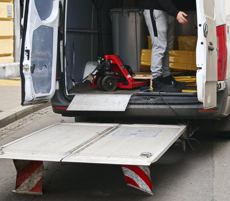 A Handcart for Transporting Goods Stock Image - Image of employee ...